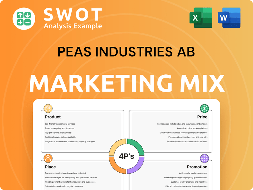 Marketing Mix Analysis of Peas industries AB – SWOTAnalysisExample.com
